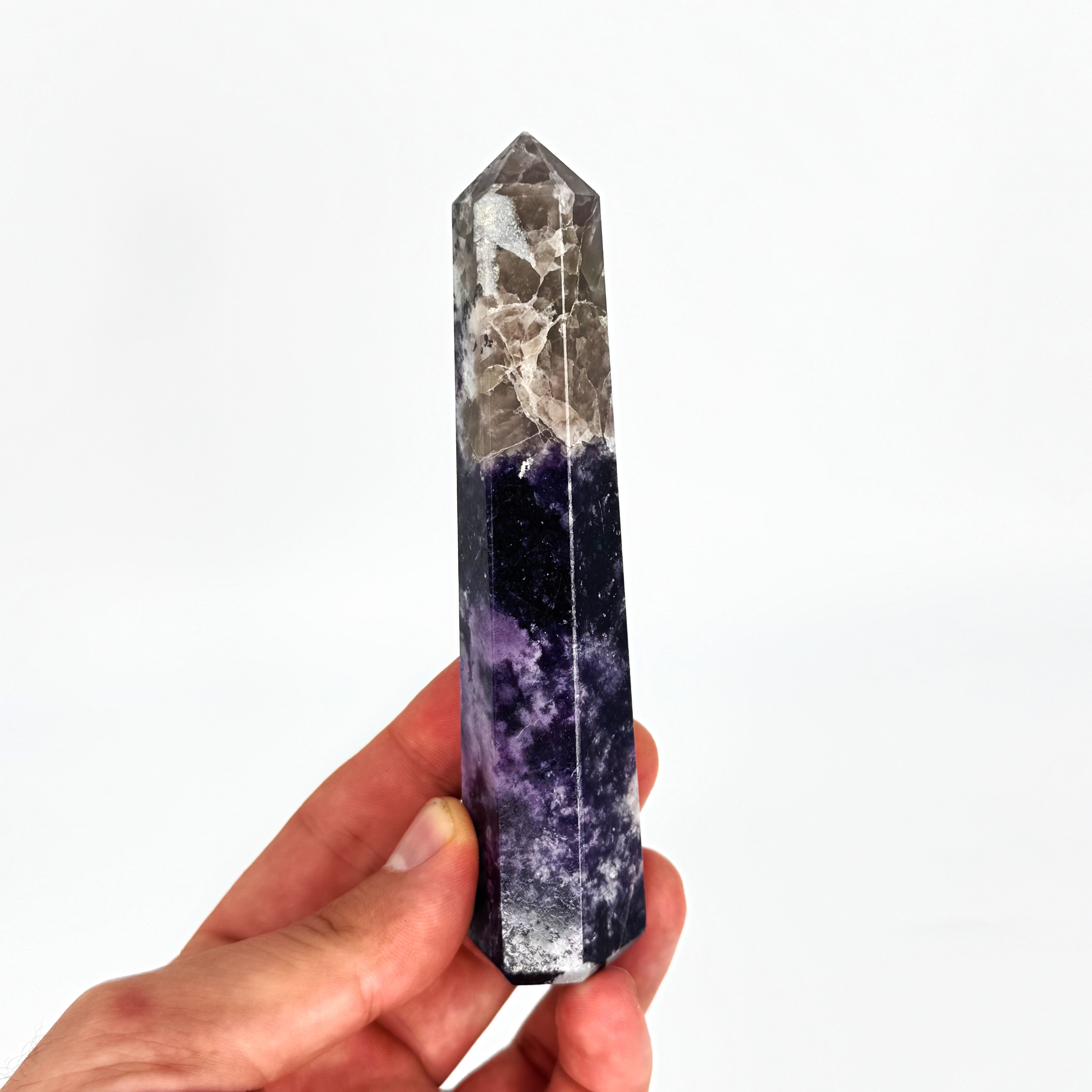 Lepidolite Smokey Quartz Towers – Ruby's Healing Crystals