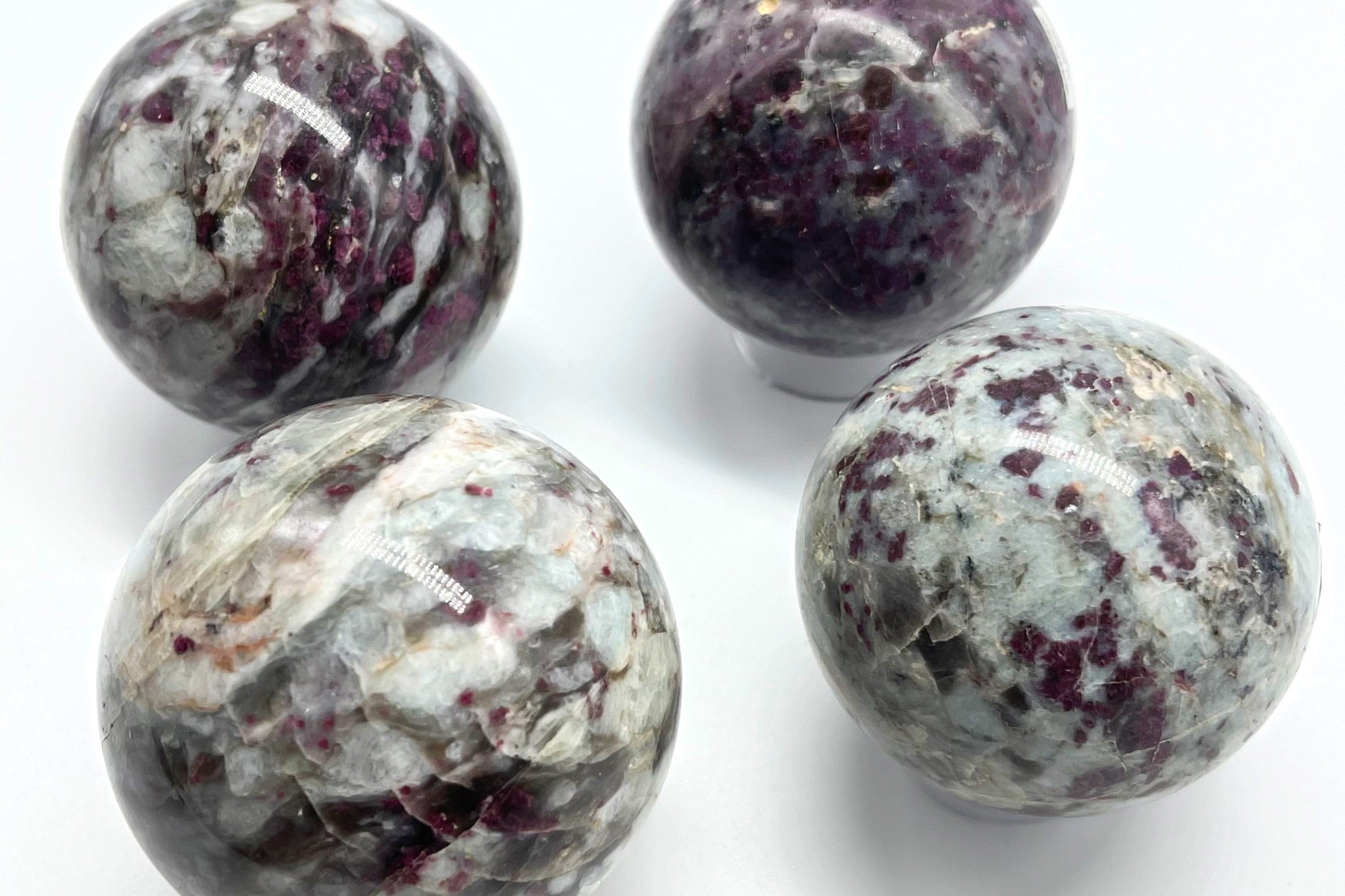 Pink Tourmaline Spheres – Ruby's Healing Crystals